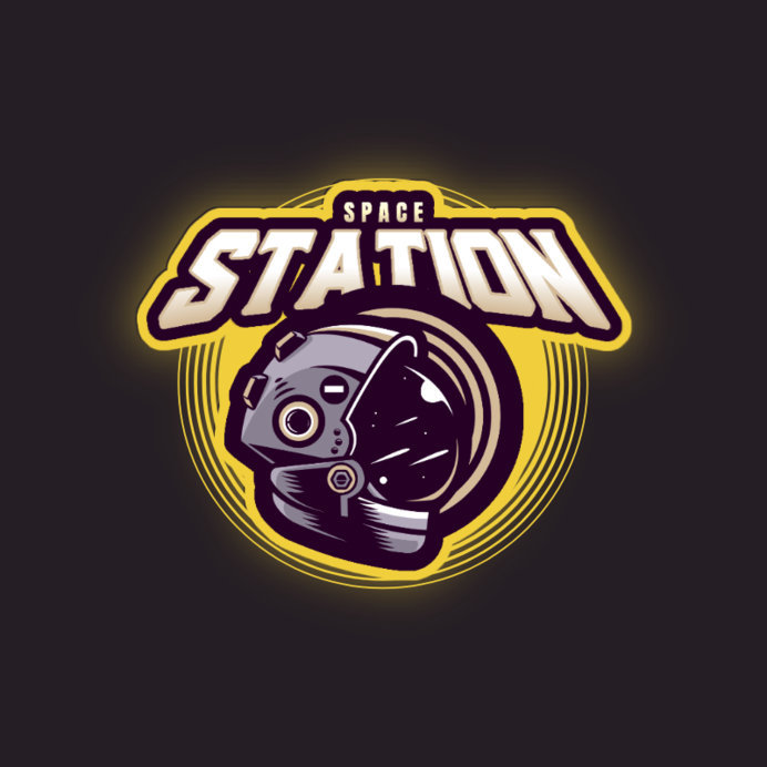 Placeit - Space-Themed Gaming Logo Template