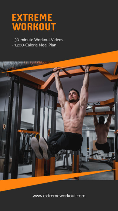 Placeit - Instagram Story Creator for an Extreme Workout Plan