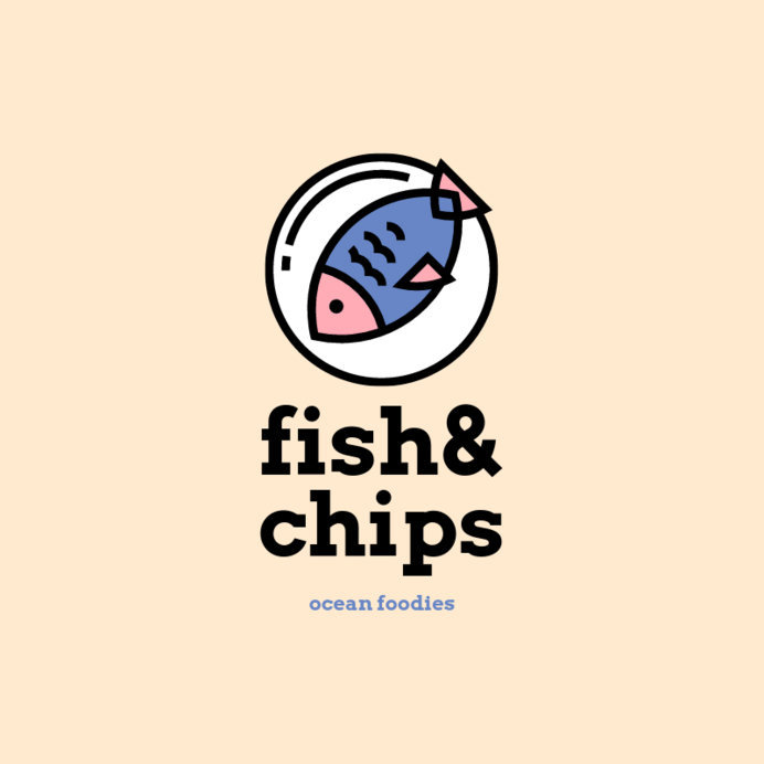 Placeit - Fun Logo Maker for a Seafood Restaurant with a Minimalistic Look