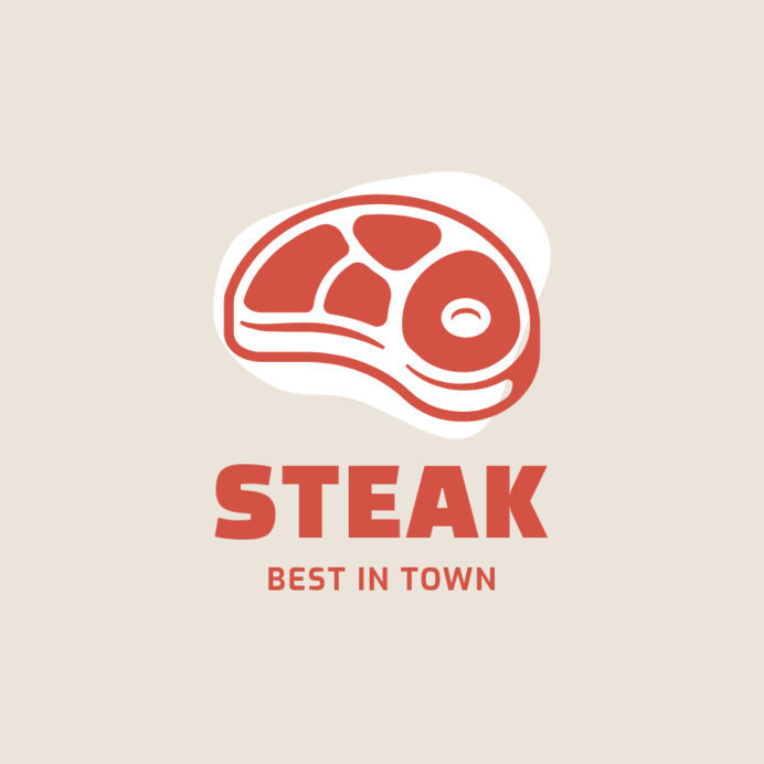 Placeit - Restaurant Logo Maker Featuring a Steak Graphic