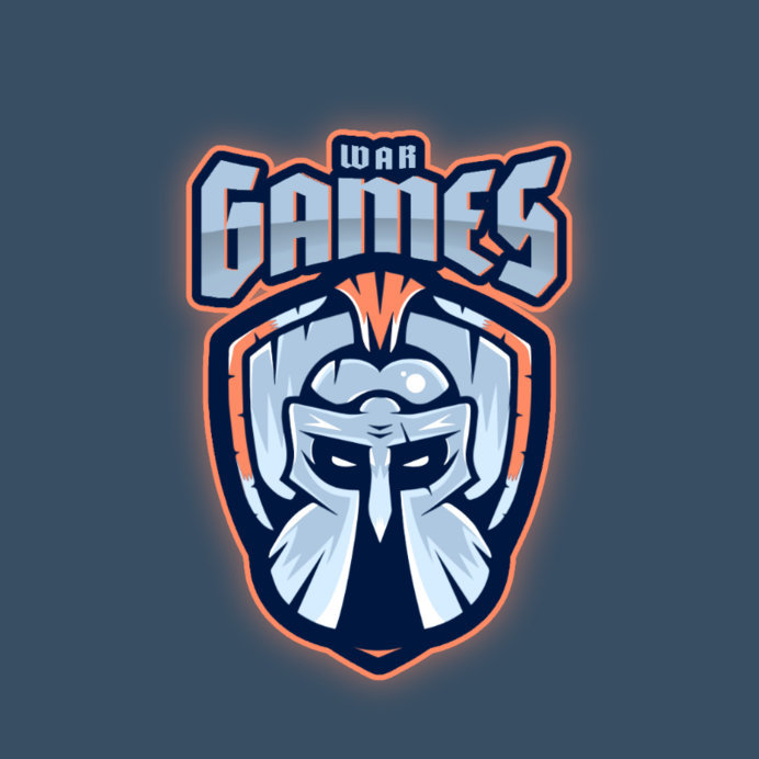 Placeit - Gaming Logo Creator Featuring a Warrior with a Spartan War Helmet