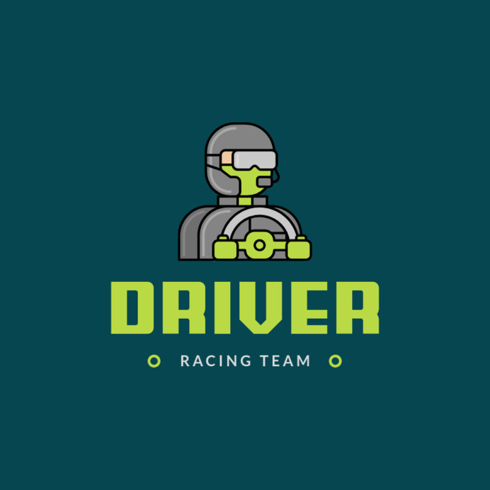 Placeit - Gaming Logo Template Featuring a Race Car Driver Graphic