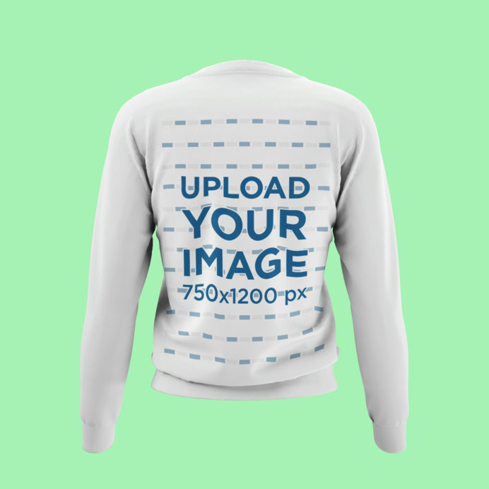 Placeit - Back-View Mockup of a Ghosted Sweatshirt