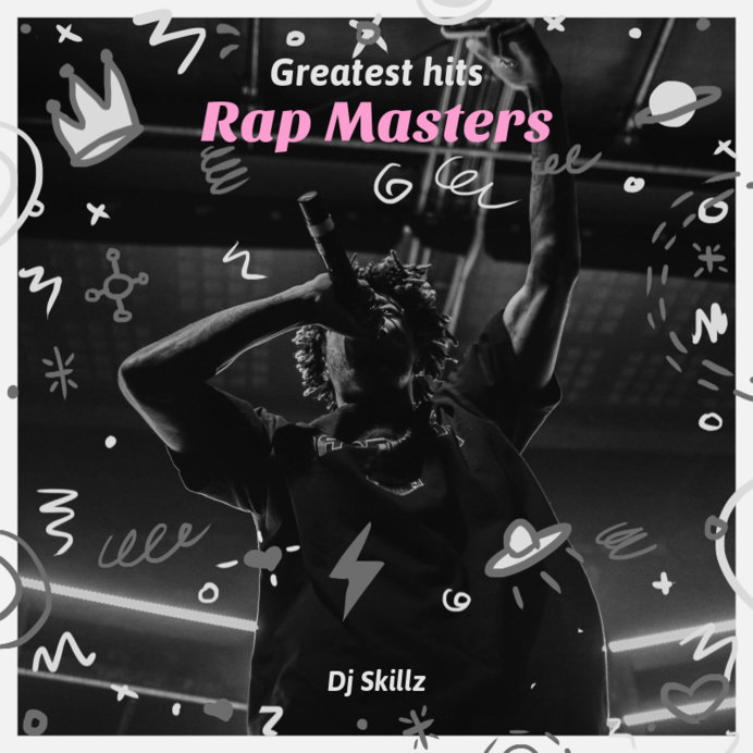 Placeit - Album Cover Maker Featuring a Greatest Rap Hits Compilation