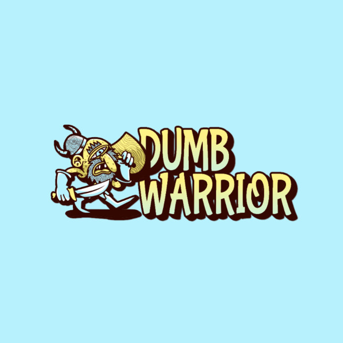 Placeit - Illustrated Logo Maker Featuring a Gross Cartoon-Styled Warrior