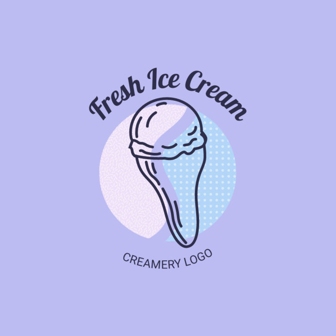 Placeit - Creamery Logo Creator with an Icy Graphic