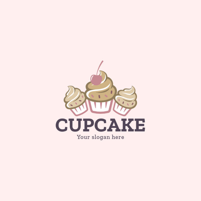 Placeit - Bakery Logo Generator Featuring Three Delicious Cupcakes