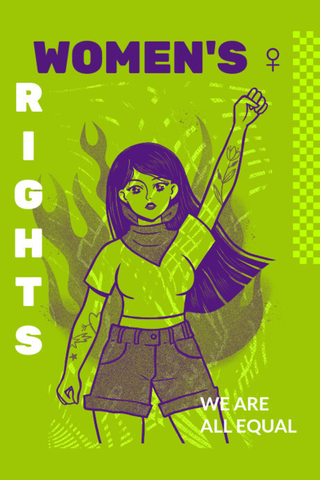 Placeit - Feminist Poster Design Creator for a Women's Rights Calling