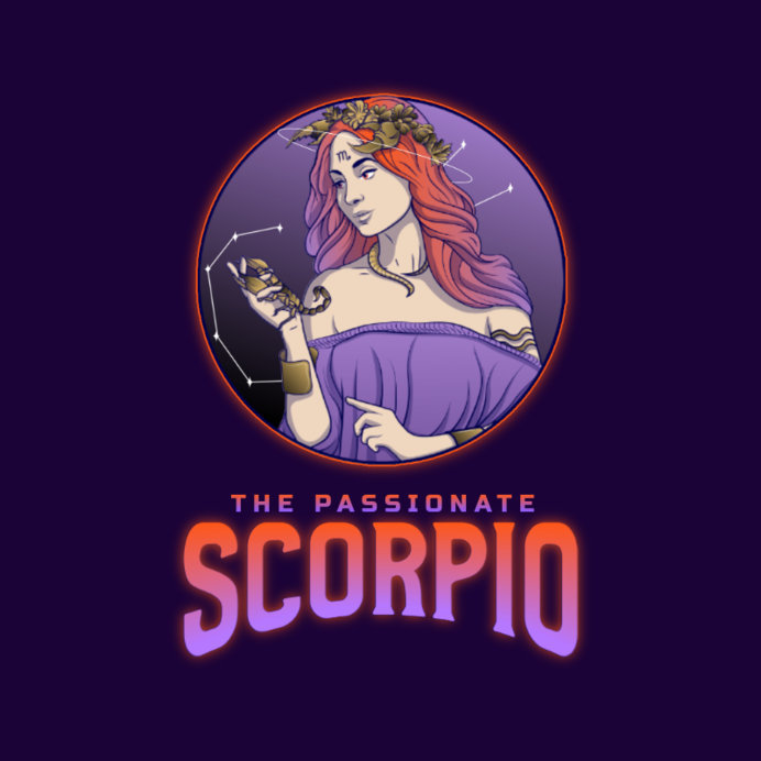 Placeit - Logo Maker Featuring Characters Representing the Zodiac Signs