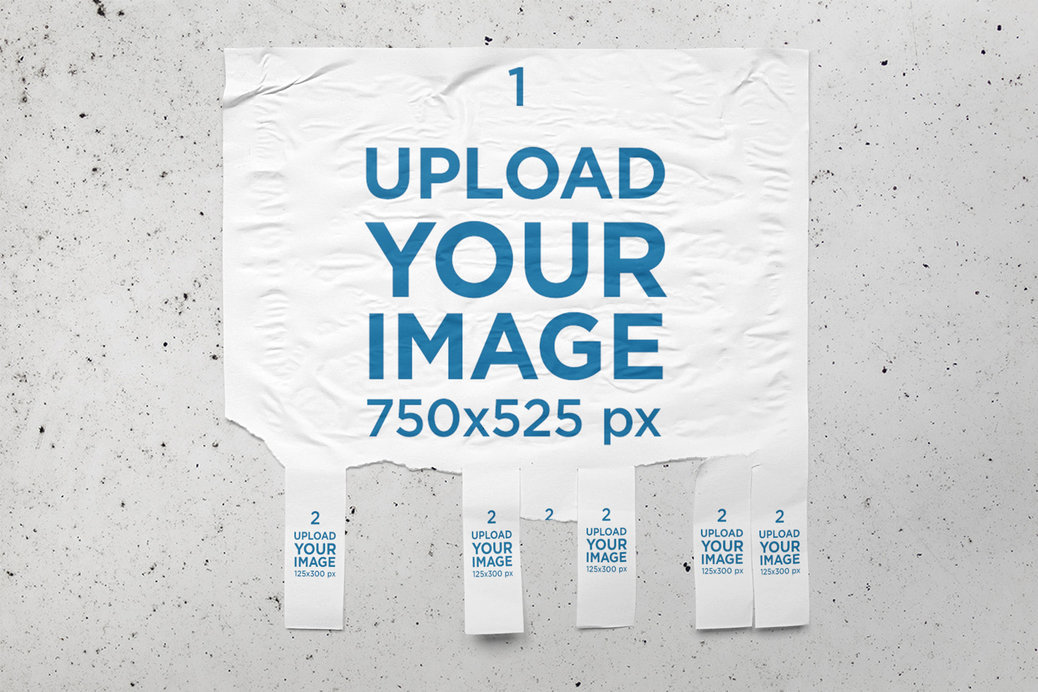 Placeit - Mockup of a Flyer with Tear-off Tabs
