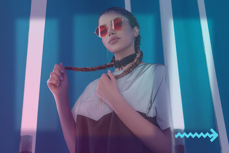Placeit - Spotify Header Creator Featuring a Woman with Sunglasses