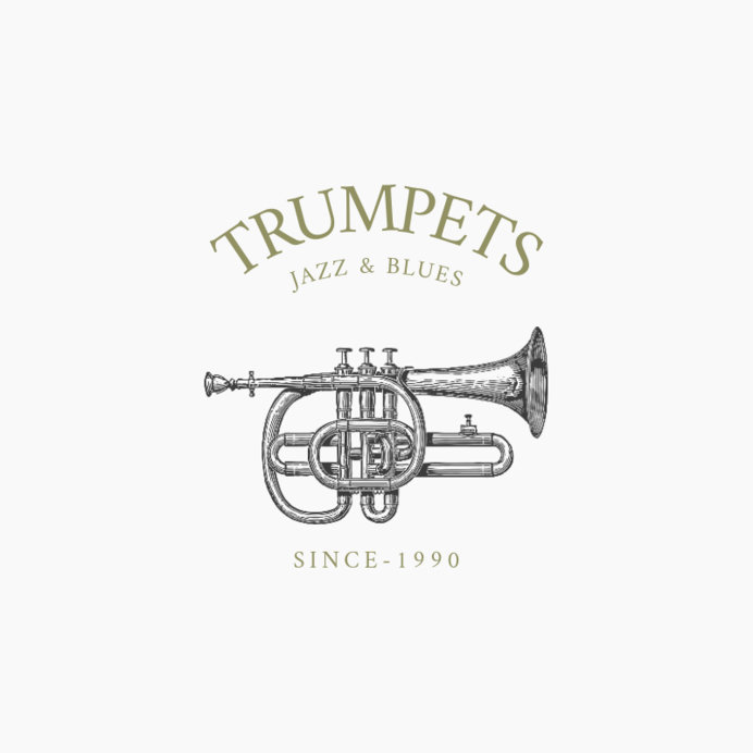 Placeit - Vintage Logo Maker Featuring Classical Music Instruments