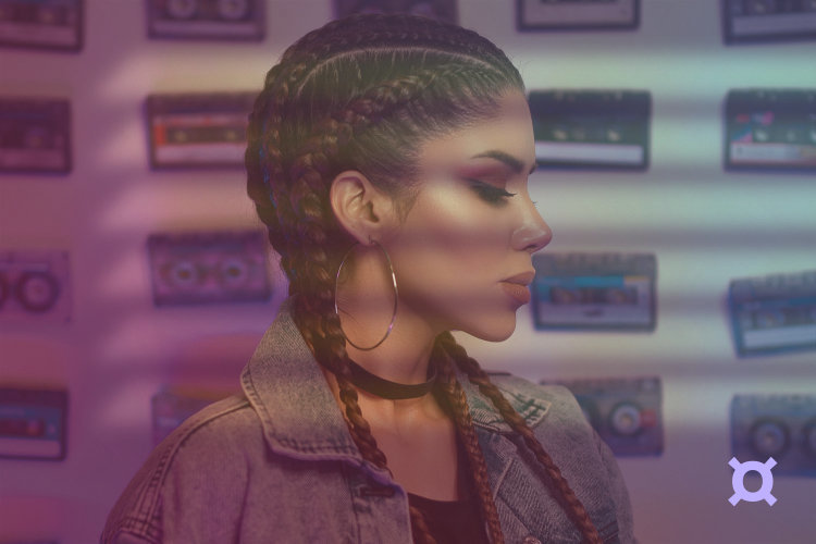 Placeit - Modern Header Maker for Spotify Featuring a Portrait of an Artist