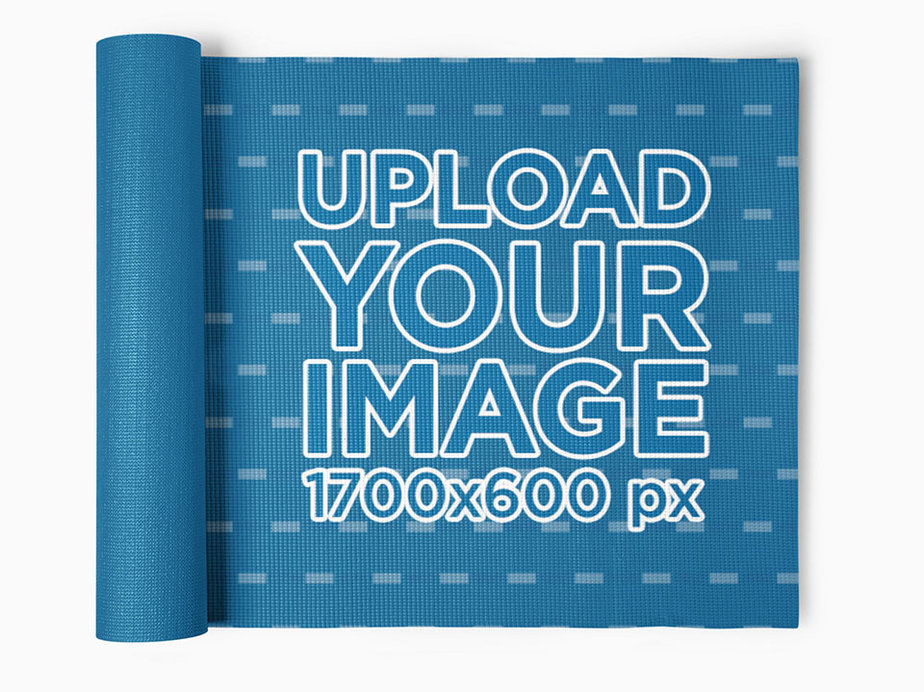 Placeit - Mockup of a Half-Rolled Yoga Mat