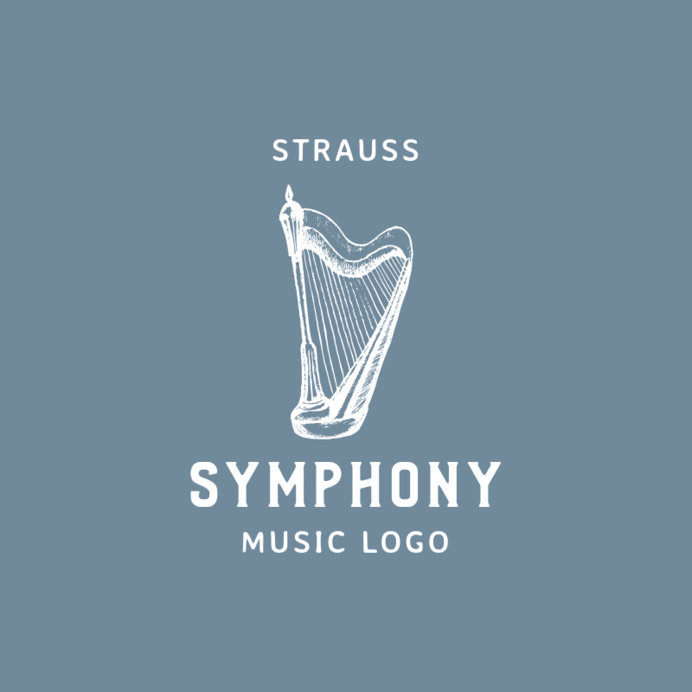 Placeit - Music Logo Maker Featuring a Harp Graphic