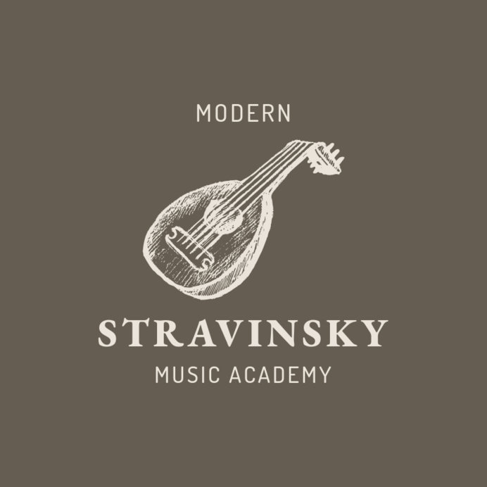 Placeit - Music Academy Logo Maker Featuring a Banjo Graphic