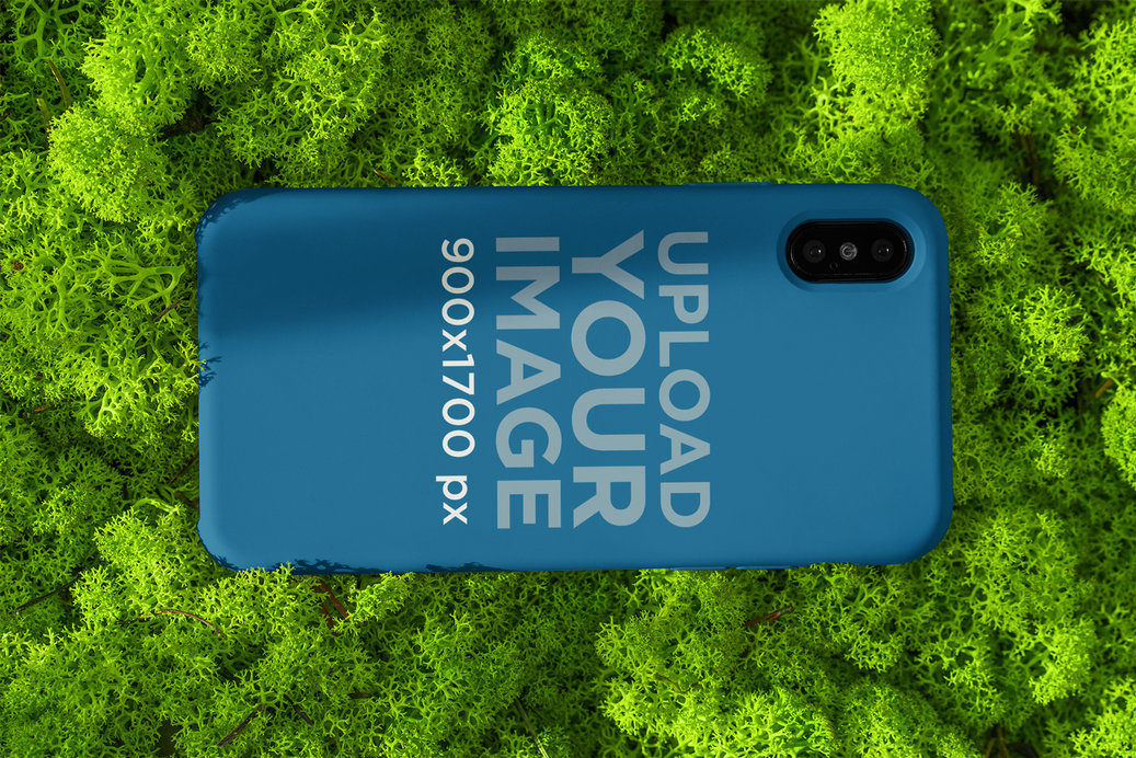 Placeit - Mockup of a Phone Case Placed on Some Grass