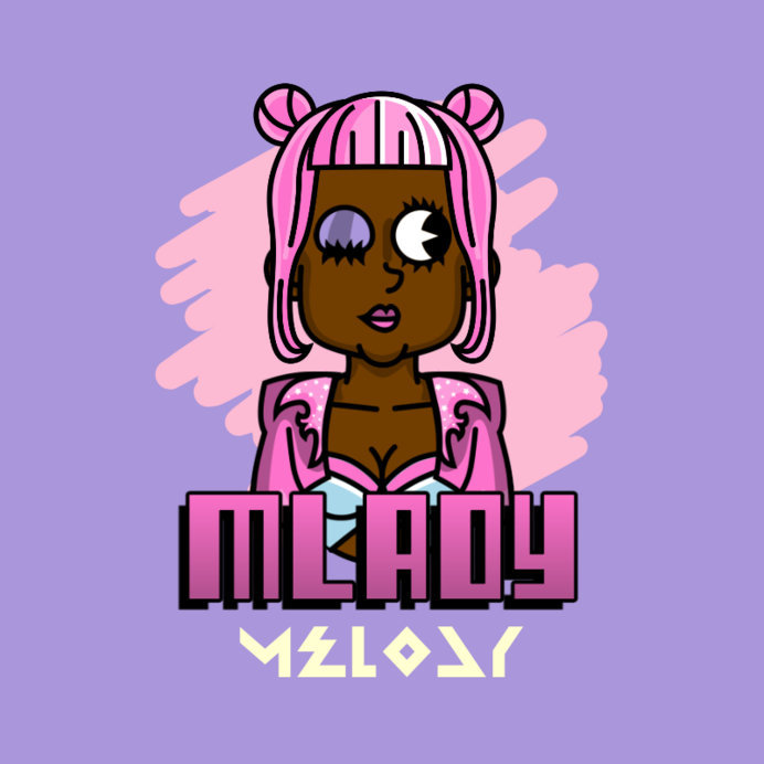 Placeit - Avatar Logo Maker for Rappers Featuring a Female Character