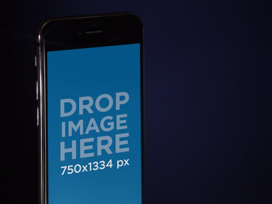 Placeit - Front Angled Close Up View of a Black iPhone Mockup in ...