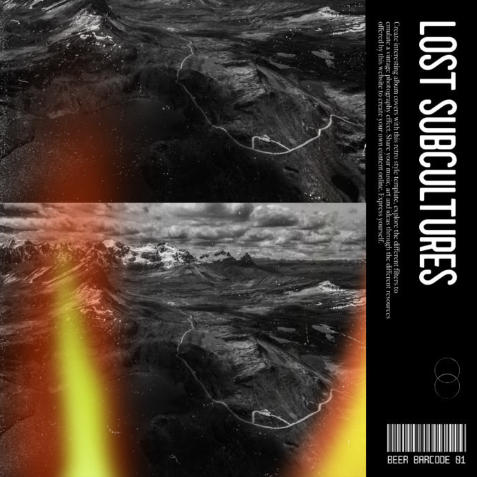 Placeit - Album Cover Generator with a Film Burn Effect