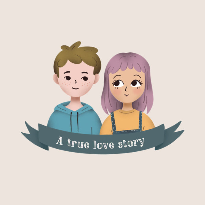 Placeit - Avatar Logo Maker Featuring Customizable Couple Graphics