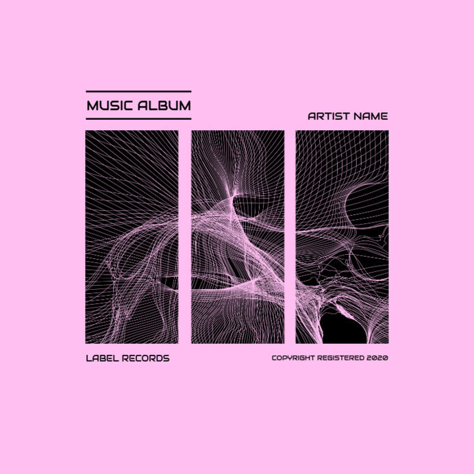 Placeit - Album Cover Design Maker Featuring Ultra-Thin Wave Panels