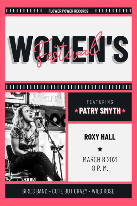 Placeit - Poster Design Maker for a Women's Music Festival