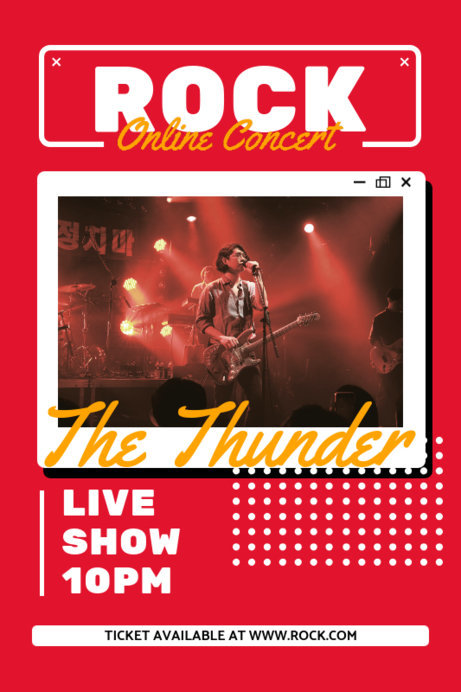 Placeit - Poster Design Generator for an Online Rock Concert