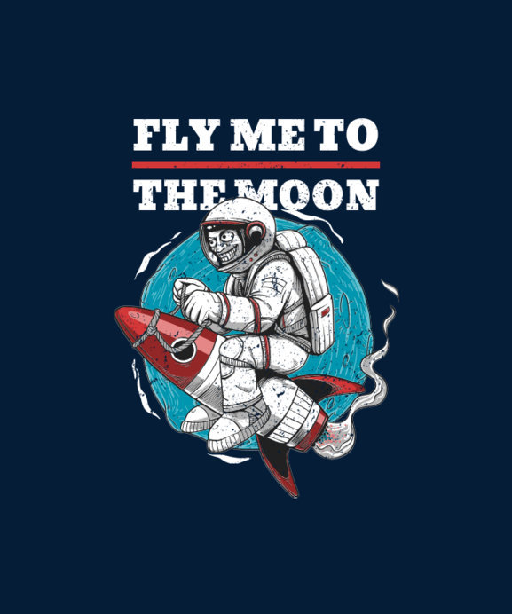 Placeit - Space-Themed T-Shirt Design Generator Featuring an Astronaut ...