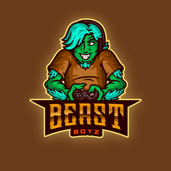 Placeit - Logo Maker Featuring a Beast Gamer with a Controller