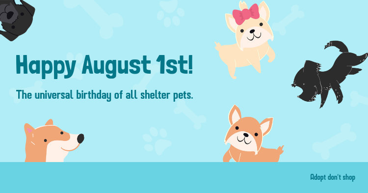 Placeit - Facebook Post Template for a Happy Dogust Day Featuring ...