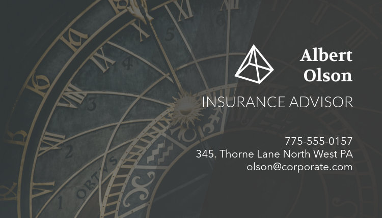 Placeit - Business Card Maker for an Insurance Advisor