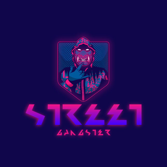 Placeit - Logo Template for a Trap Music Channel with Neon Graphics