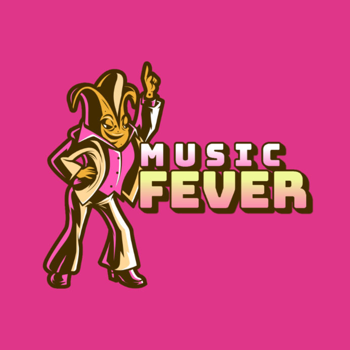 Placeit - Gaming Logo Template Featuring a Disco Dancing Banana Character