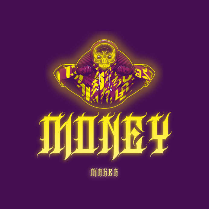 Placeit - Trap Logo Maker with a Glowing Skull-Masked Character