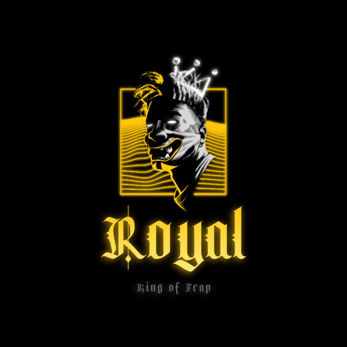 Placeit - Logo Creator for Rappers Featuring a Trippy Illustration