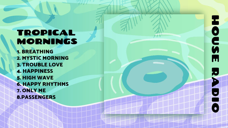 Placeit - YouTube Thumbnail Template for a Tropical-EDM Playlist