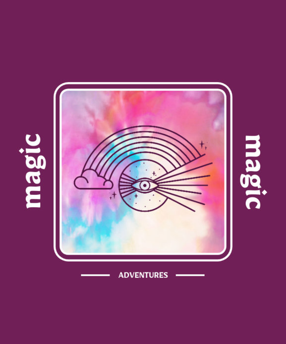 Placeit - Magic-Themed T-Shirt Design Creator with a Tie Dye Color Effect