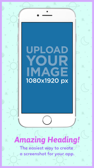 Placeit - iPhone 7 Mockup Featuring a Portrait Position Screen with a ...