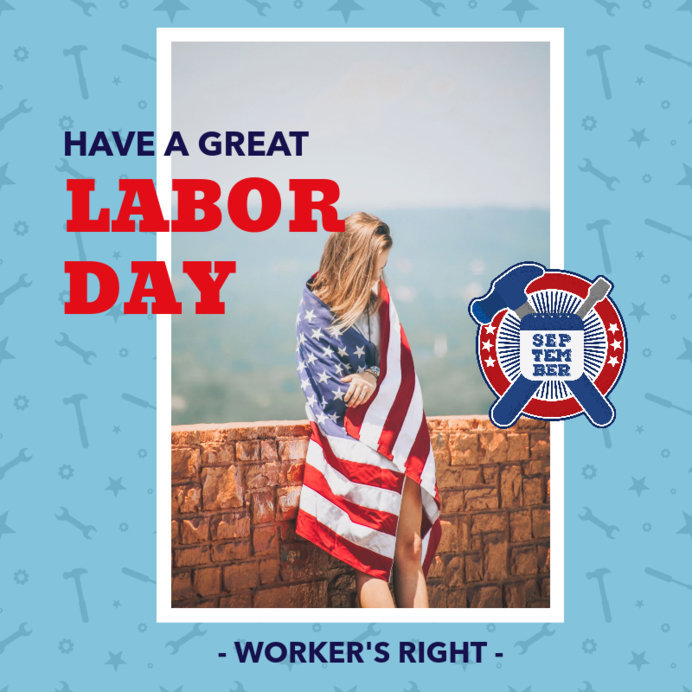Placeit - Instagram Post Maker for Labor Day Featuring Patriotic Pictures