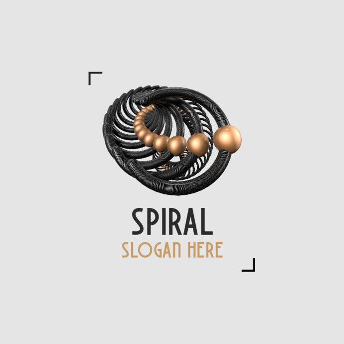 Placeit - Abstract Logo Creator Featuring a 3D Spiral Graphic
