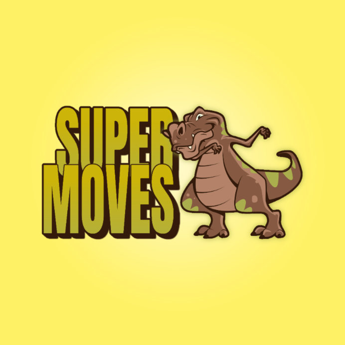 Placeit - Gaming Logo Creator Featuring a T-Rex Dancing