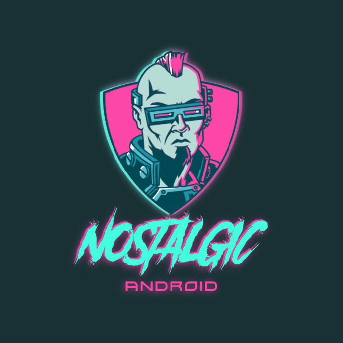 Placeit - Futuristic Logo Creator Featuring Male Android