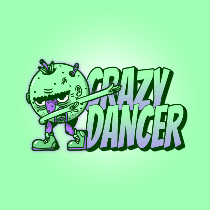 Placeit - Gaming Logo Generator Featuring a Grumpy Character Dancing