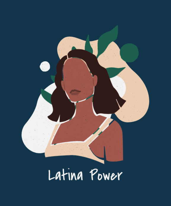 Placeit - T-Shirt Design Maker Featuring a Proud Latin Woman
