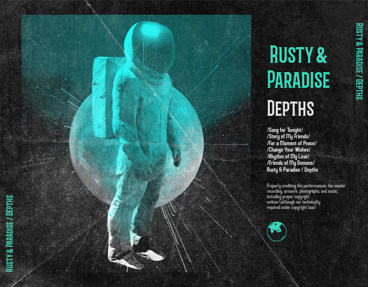 Placeit - Alt Rock Album Back Cover Creator Featuring an Astronaut ...