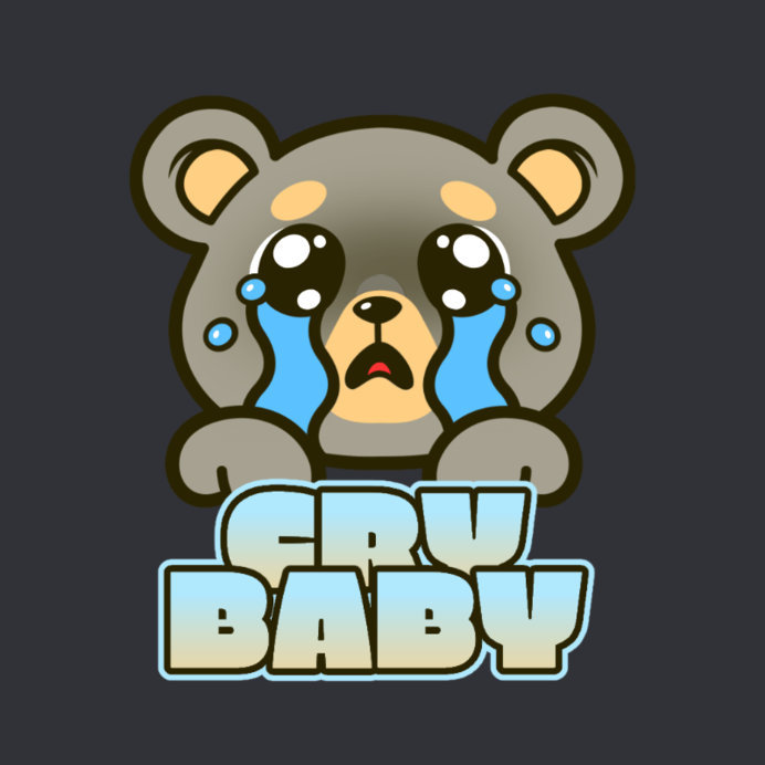 crying teddy bear drawing