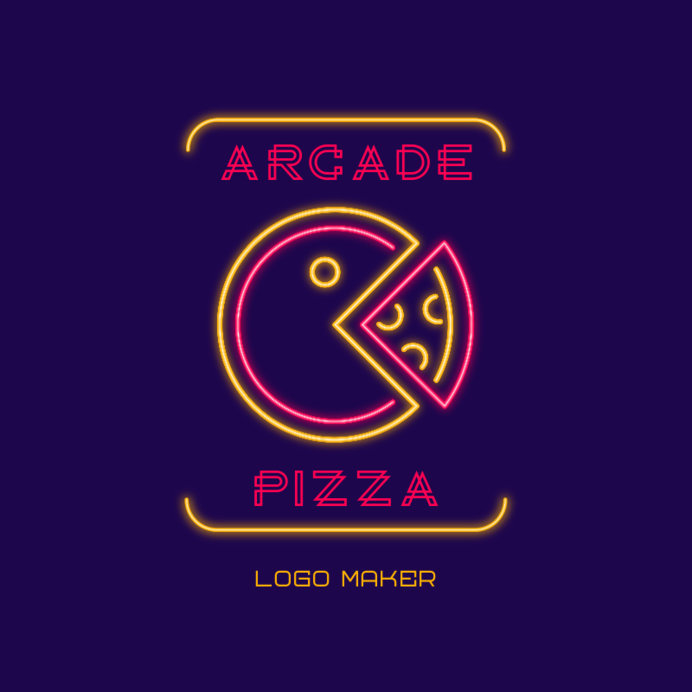 Placeit - Logo Maker Featuring a Neon-Colored Retro Gaming-Themed Graphic