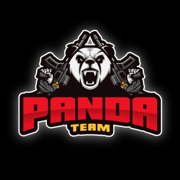 Placeit - Logo Maker for a Gaming Team Featuring an Armed Panda Graphic