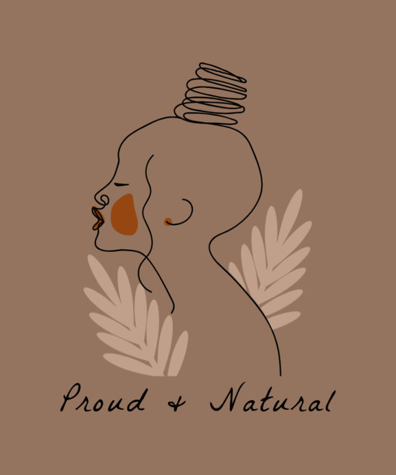 Placeit - T-Shirt Design Template Featuring a Woman's Face Profile